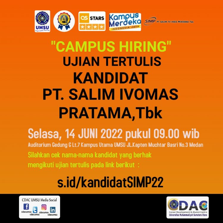 Pengumuman CH PT. Salim Ivomas - 14 Juni 2022 - CDAC UMSU