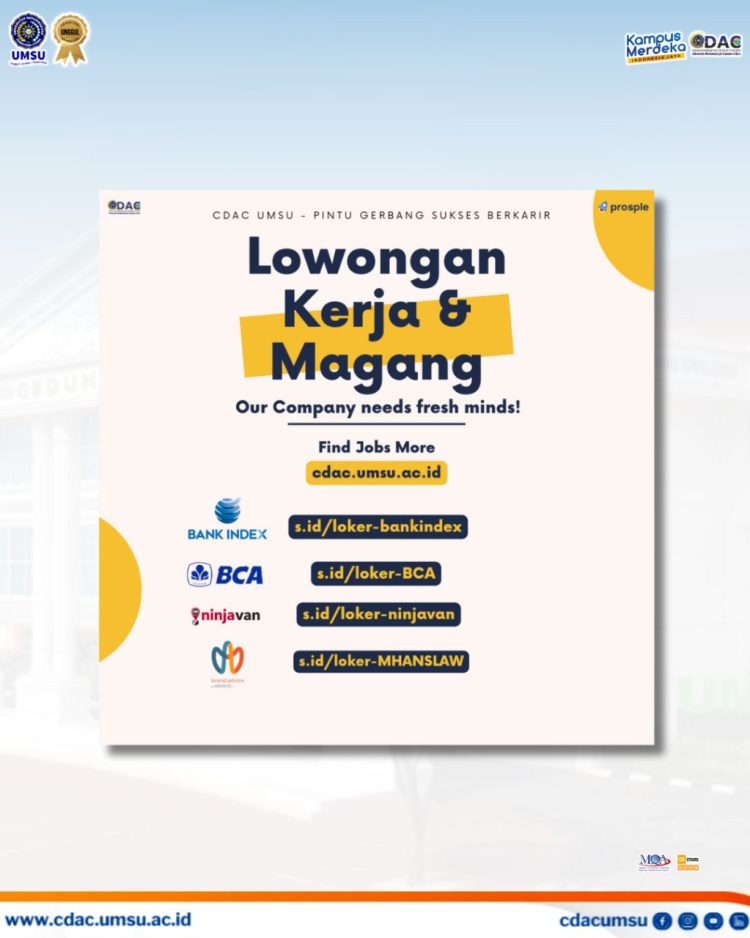 Info LOKER Prosple April 2024 - CDAC UMSU